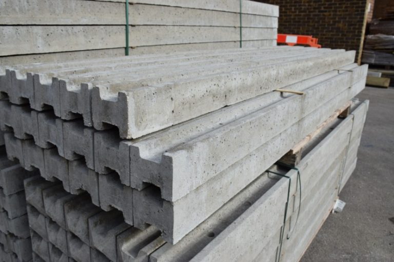 Concrete Slotted Intermediate Post – Harlow Fencing & Timber